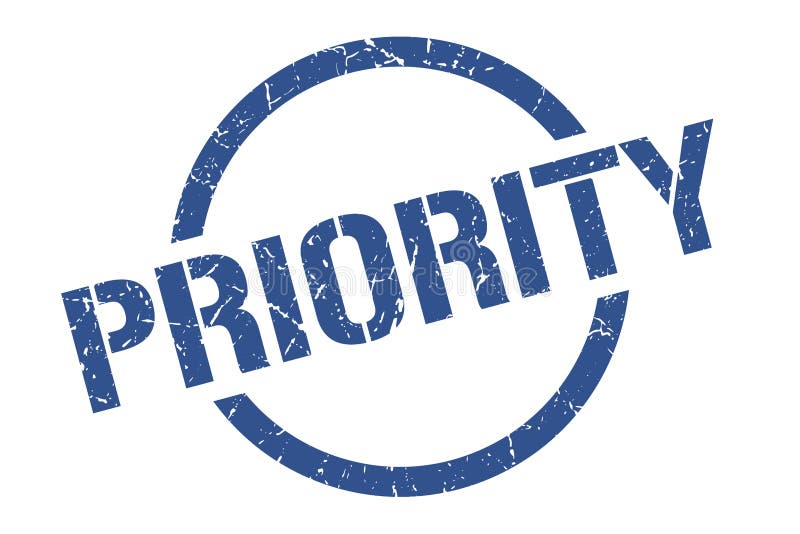 Priority Round Grunge Stamp. Priority Stock Vector - Illustration of ...