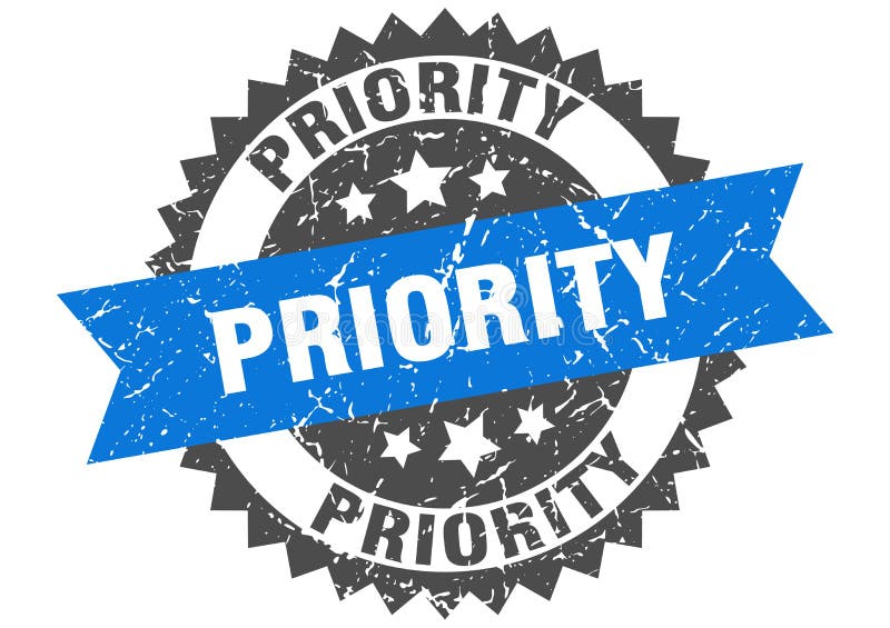 Priority Round Grunge Stamp. Priority Stock Vector - Illustration of ...