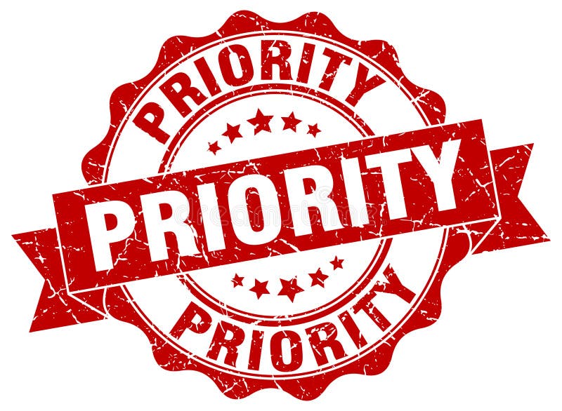 Priority seal. stamp stock vector. Illustration of band - 120899003