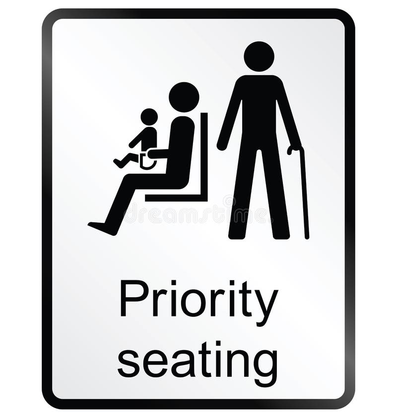 Priority Seating Icons for Sticker Stock Vector - Illustration of ...