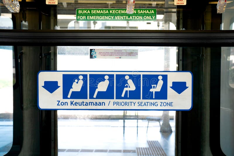 Priority seating zone stock image. Image of undefined - 335070941