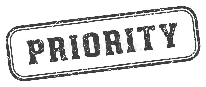 Priority Stamp. Priority Rectangular Stamp on White Background Stock ...