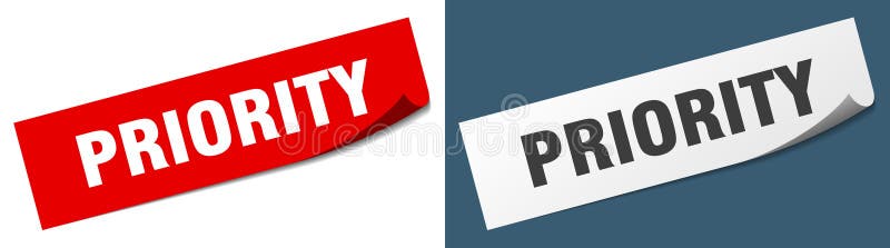 Priority sticker. stock vector. Illustration of white - 158773511