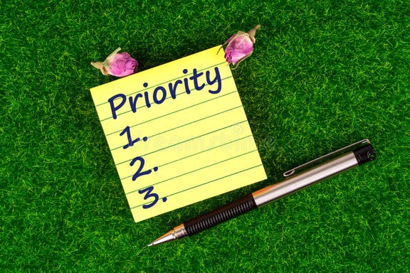 Priority in note stock image. Image of good, design - 107841129