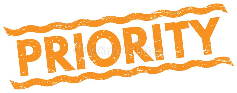 PRIORITY Text Written on Red Round Postal Stamp Sign Stock Illustration ...