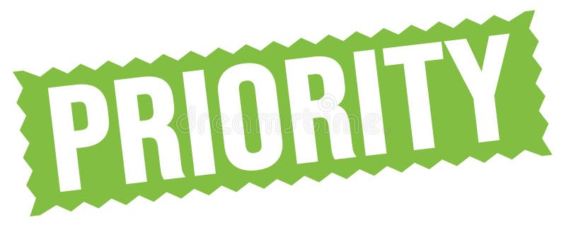 PRIORITY Text Written on Green Stamp Sign Stock Illustration ...