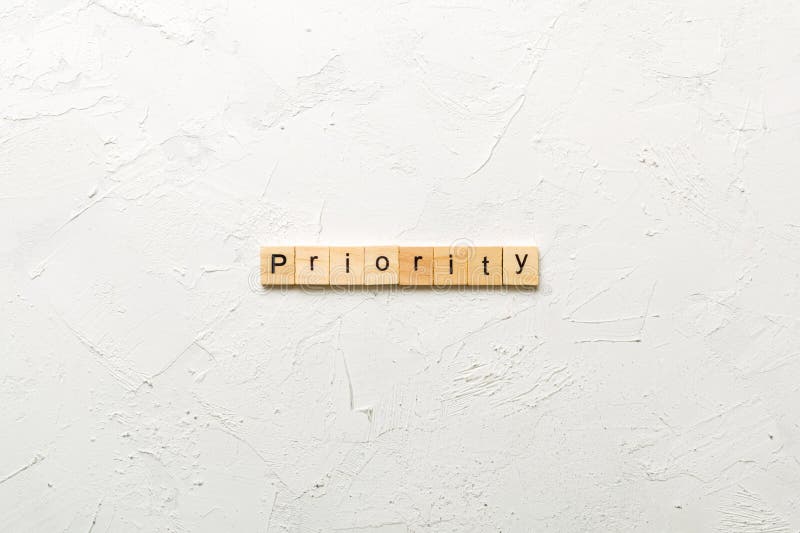 Priority Word Written Wood Block Text Table Concept Stock Photos - Free ...