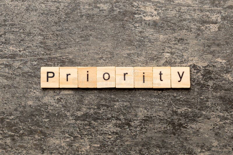 Priority Word Written Wood Block Text Table Concept Stock Photos - Free ...