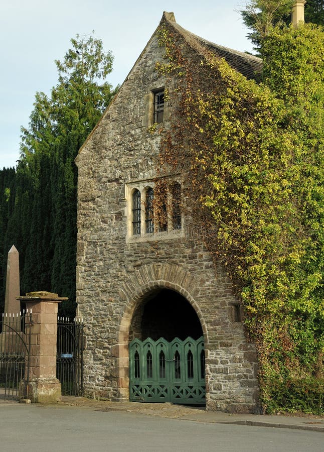Priory Gate, Usk stock image. Image of leaded, mary, priory - 27143021