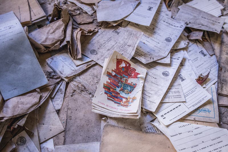 Post Office in Pripyat City, Chernobyl Zone, Ukraine Editorial Stock ...