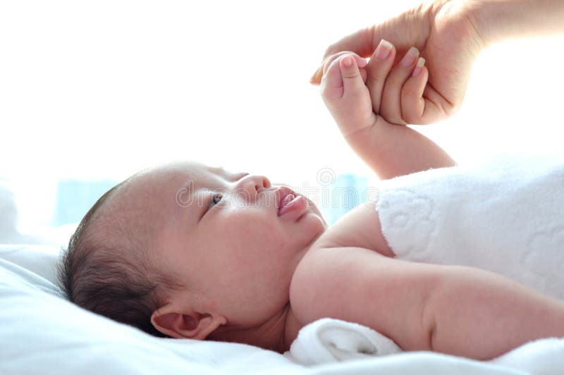 Prise De Grande Main Peu De Main Photo stock - Image du ensemble, doux ...