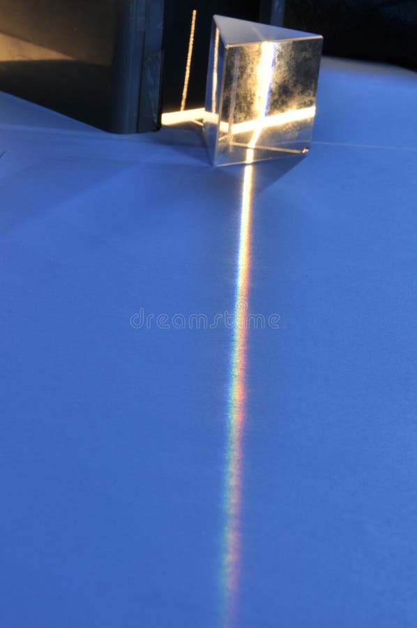 Diffraction of Sunlight through Glass Prism Stock Image - Image of ...