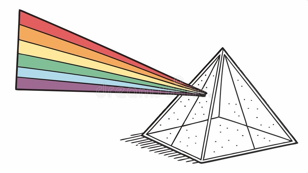 Prism Dispersing Light, Physics Science Vector Design Generative AI ...