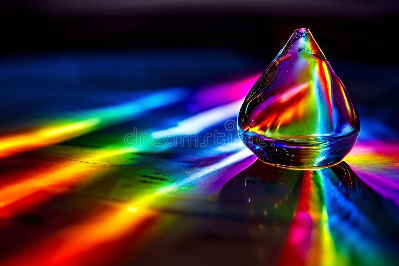 Prism Effect Spectrum Shoot through a Prism To Split the Light a Stock ...