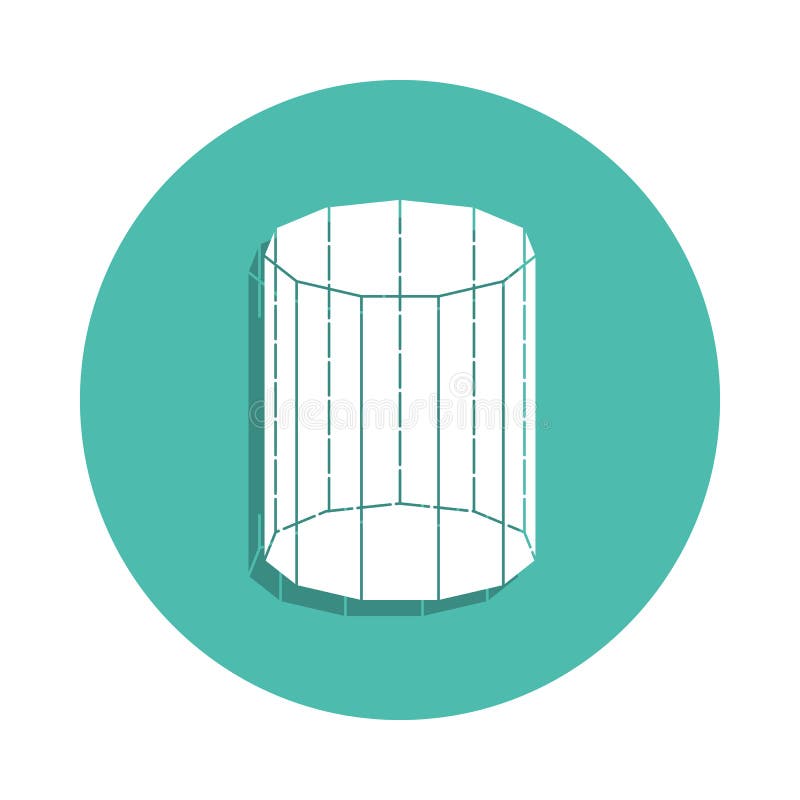 11-prism Prism Icon in Neon Style. One of Geometric Figure Collection ...