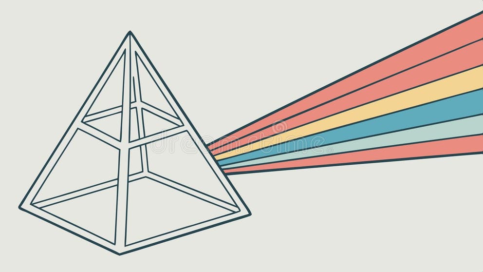 Prism Illustration, Representing Light, Color Spectrum, and Optical ...