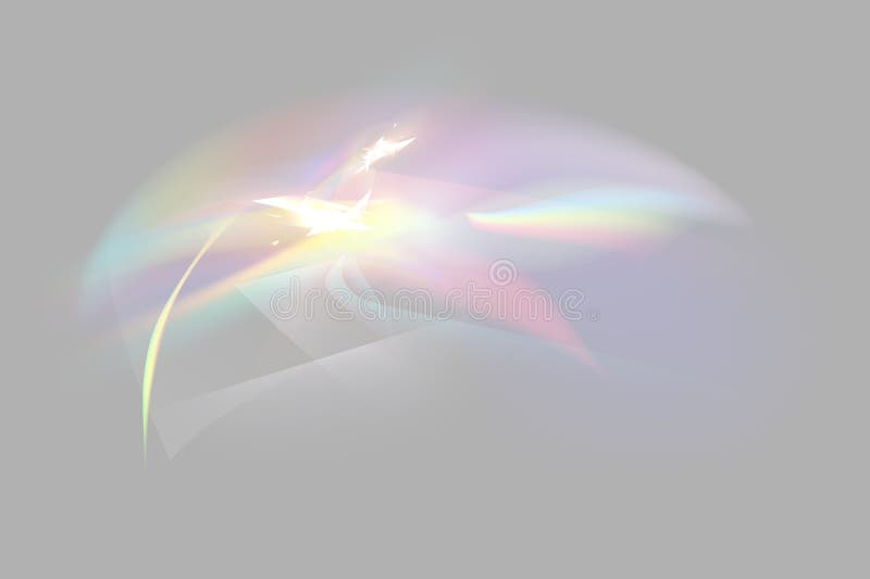 Prism Light Overlay with Rainbow Light Effect, Transparent Flares of ...