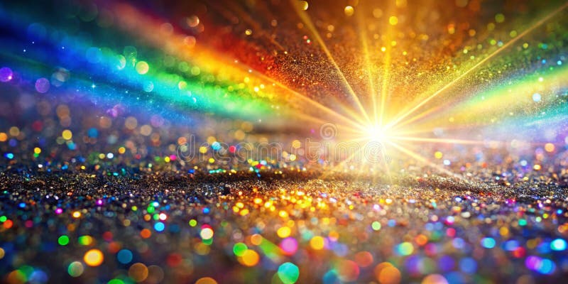 Prism Light Rainbow Texture with Glittering Sunlight Effect Stock ...