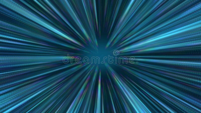 Prism Light Rays Warp Speed in Space Blue Background Concept Stock ...