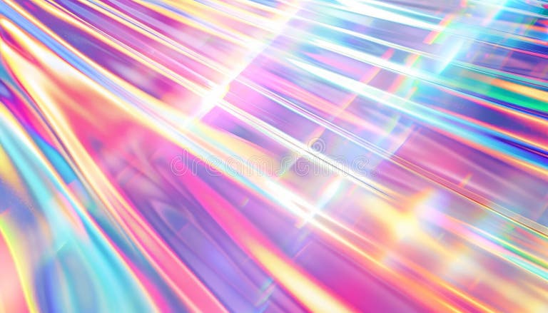 Prism Light Reflection with Rainbow Gradient. Holographic Background ...