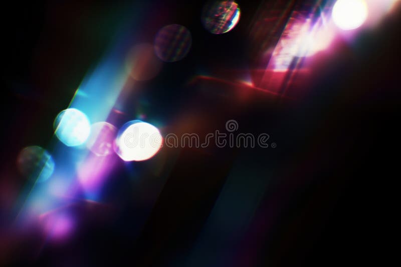 Abstract Prism Light Reflections on Dark Background Stock Photo - Image ...