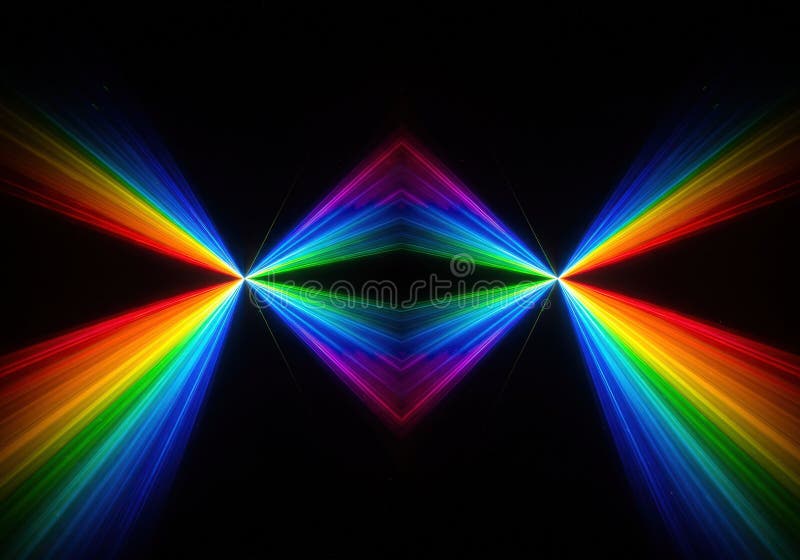 Light Refraction through a Prism Creates Vivid Kaleidoscope Pattern in ...