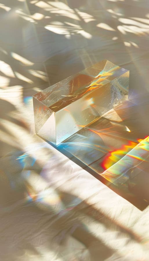 Prism on Light Surface Captivating Light Reflections and Optical Wonders Unveiled Stock ...