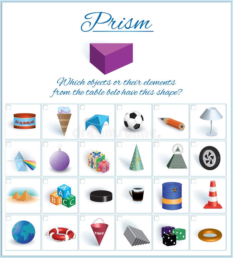 Prism. Logical task stock vector. Illustration of objects - 220003644