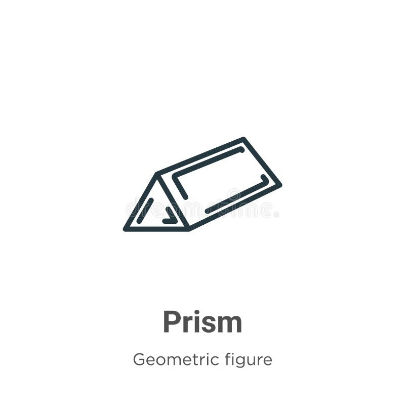 Prism Outline Vector Icon. Thin Line Black Prism Icon, Flat Vector ...