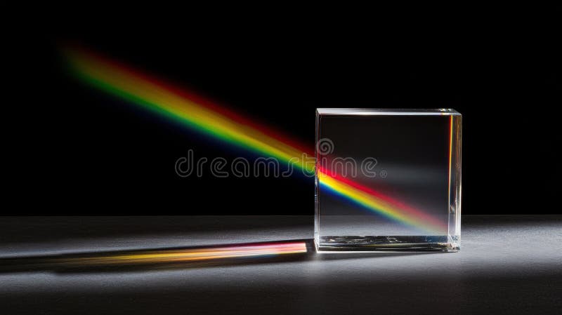 A Prism with a Rainbow of Colors Stock Image - Image of color ...