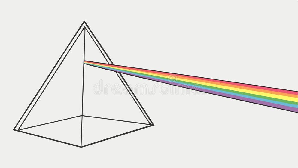 Prism Rainbow Light Dispersion, Optical Physics Vector Design ...