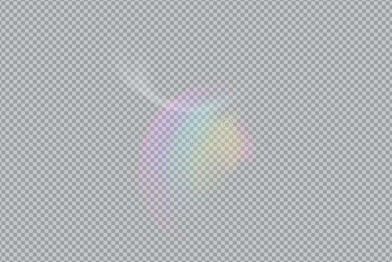Prism Rainbow Light with Flare Effect Background Stock Illustration ...