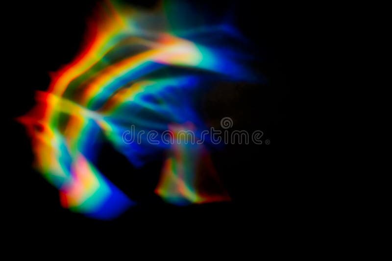Prism Rainbow Water Reflections on Grey Background Overlay Stock Image ...