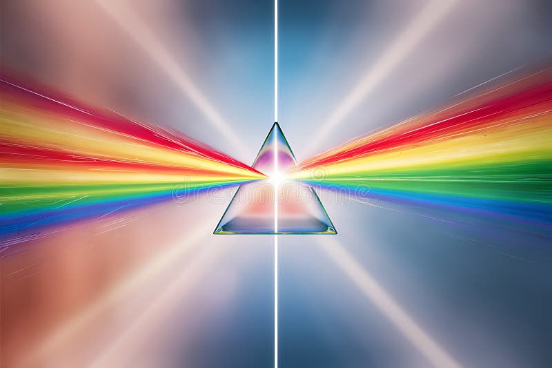 Prism Reflecting Colorful Rays of Light Stock Illustration ...
