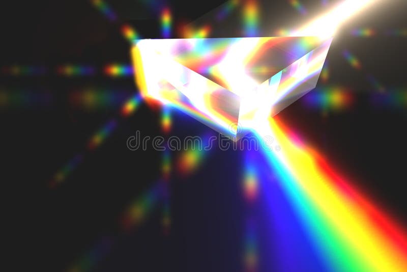 Prism refracting light stock illustration. Illustration of blue - 5815724