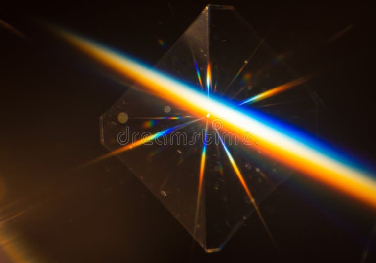 Prism Refraction Spectrum: Colorful Light Rays on Dark Background Stock ...