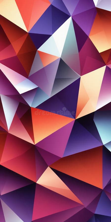 Prism Shapes in Silver and Red Stock Photo - Image of vibrant, color ...