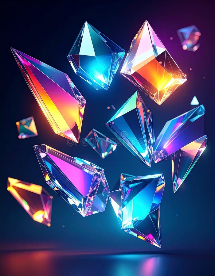 Prism Shard Symphony stock illustration. Illustration of translucent ...