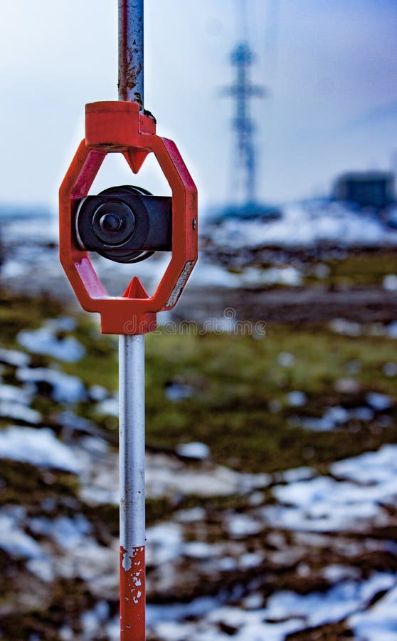 Prism for survey stock photo. Image of angle, lens, azimuth - 88231176