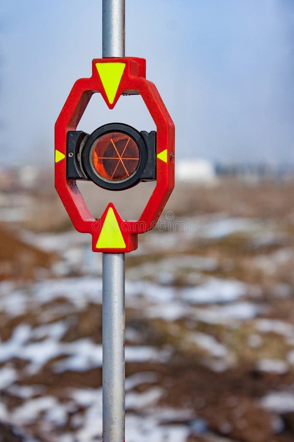 Prism for survey stock image. Image of measure, finder - 88231221