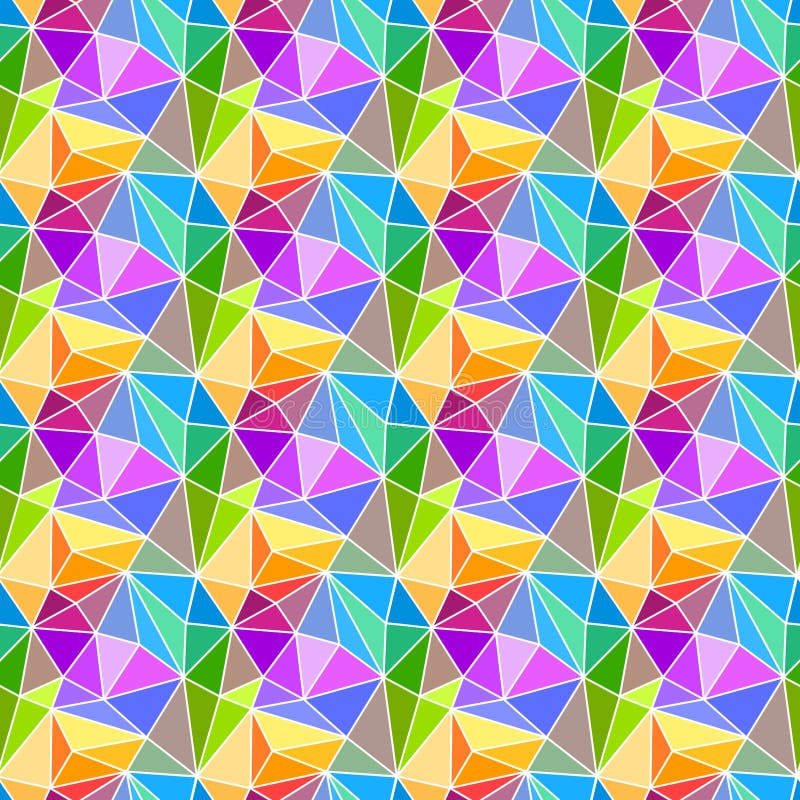 Rainbow Triangles Geometric Background Stock Illustration ...