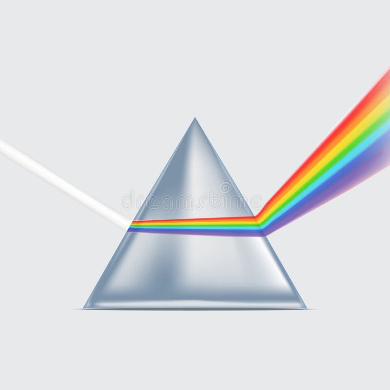 Dispersione Di Luce Visibile Che Passa Attraverso Il Prisma Di Vetro ...