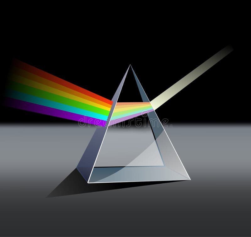 De breking van het prisma vector illustratie. Illustration of licht ...
