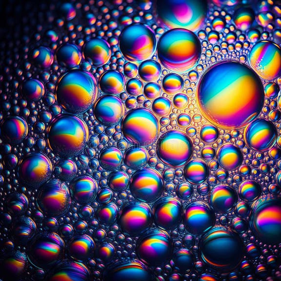 Prismatic Bubbles Bubbles Refracting Light into a Spectrum of Co Stock ...