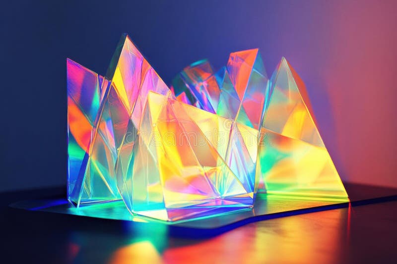 Prismatic Crystal Abstract Art Stock Illustration - Illustration of ...