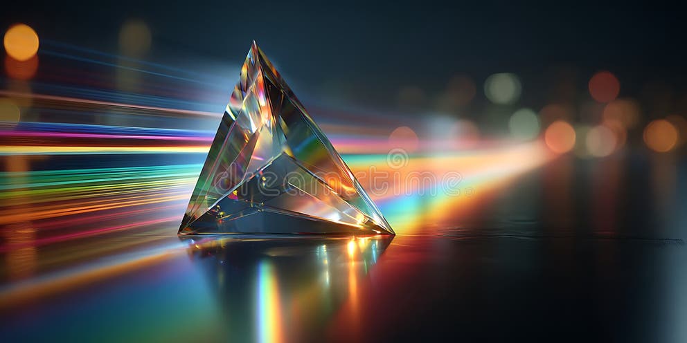 Prismatic Crystal City Lights Reflection Stock Illustration ...