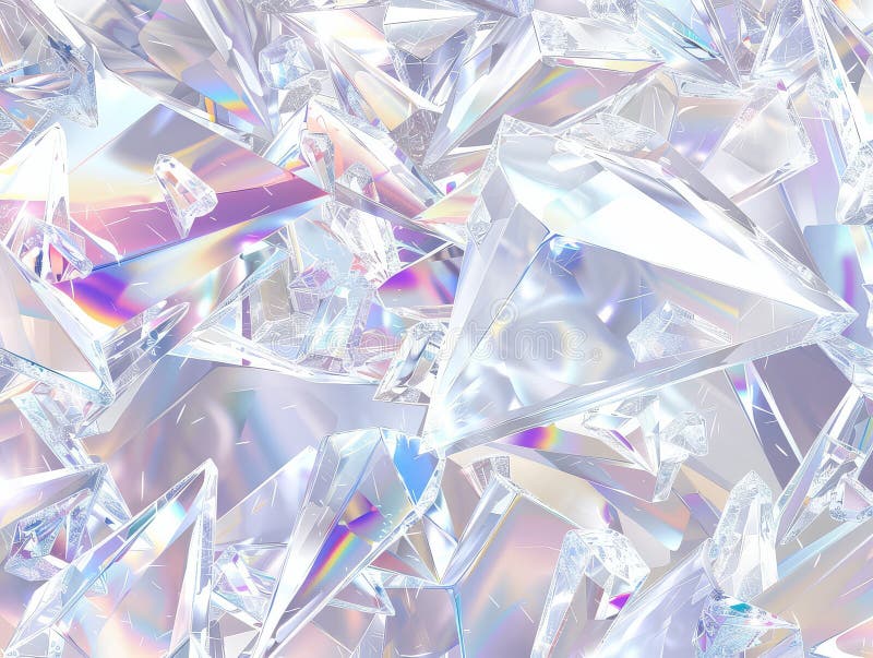 Prismatic Crystal Cluster Displays a Variety of Brightly Colored ...