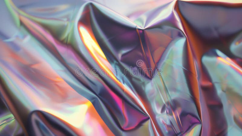 Prismatic Folds of Metallic Texture in Vibrant Hues. AI Generated Stock ...
