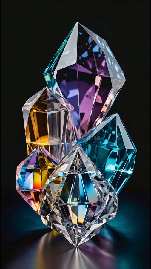 Prismatic Gemstones stock illustration. Illustration of sapphires ...
