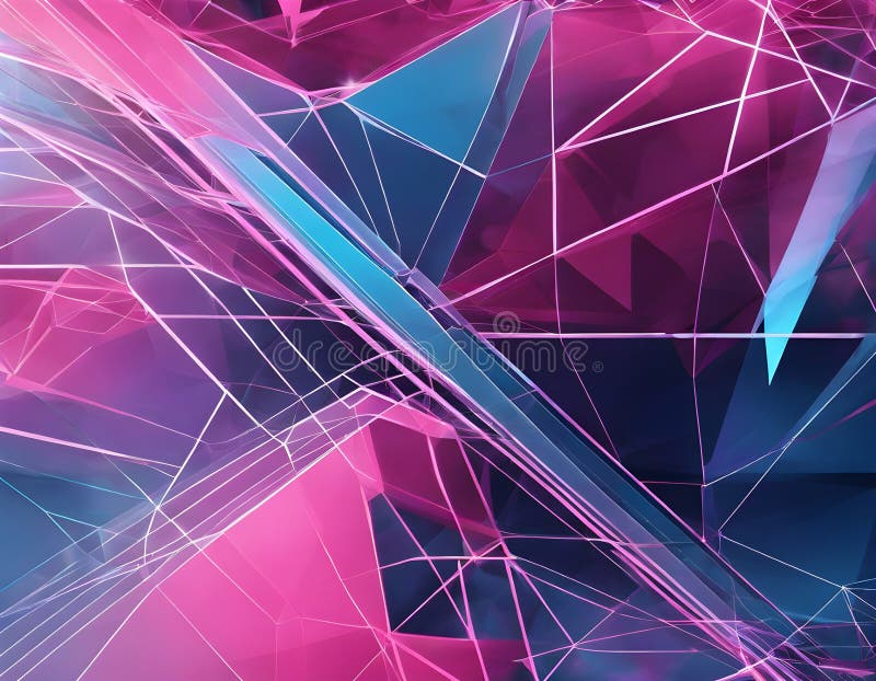 Prismatic Interplay: Abstract Geometric Dynamism Stock Illustration ...